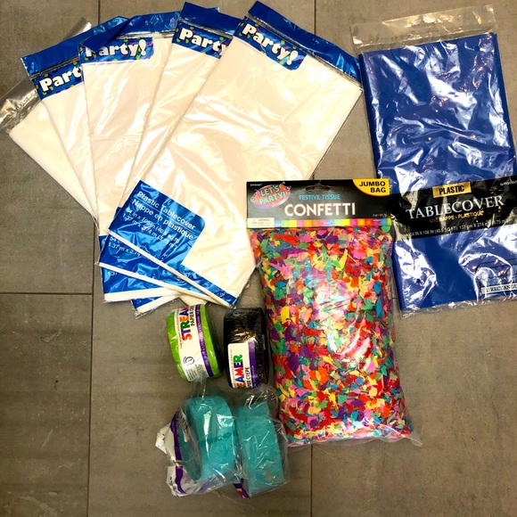 Party Supplies | Party Grab Bag 6 Tablecloths Confetti Streamers Got ...